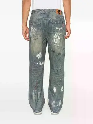 ACUPUNCTURE 1993 Original Graffiti-print Distressed Jeans