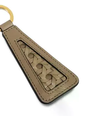 AVITEUR Cannage Leather Keyring - Grey