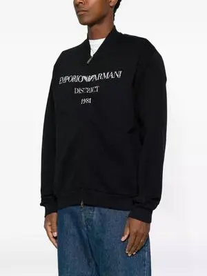 Emporio Armani Logo-print Zip-fastening Sweatshirt