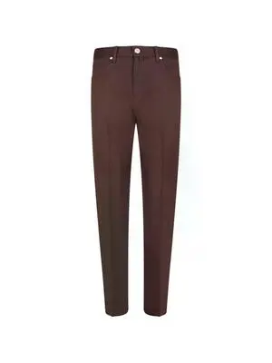 JACOB COHЁN Edo Twill-weave Pressed-crease Trousers - Brown