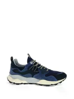 FLOWER MOUNTAIN Yamano 3 Suede Panelled Sneakers - Blue