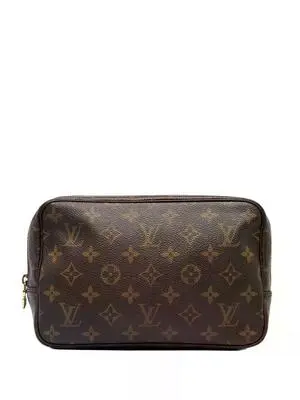 LOUIS VUITTON 1987 Monogram Trousse Toilette 23 Clutch Bag - Brown