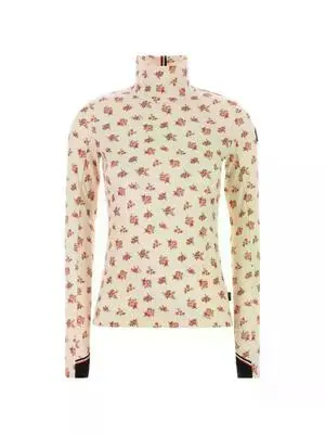 Moncler Floral-print High-neck Top