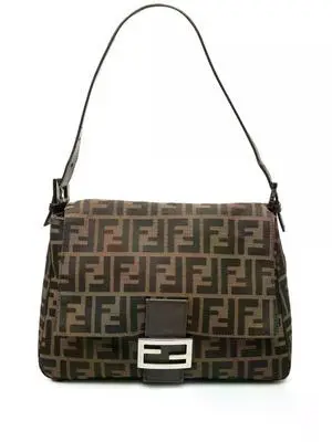 Fendi 2000-2010 Zucca Canvas Mamma Forever Shoulder Bag - Brown