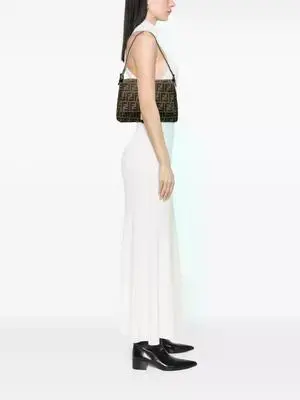 Fendi 2000-2010 Zucca Canvas Mamma Forever Shoulder Bag