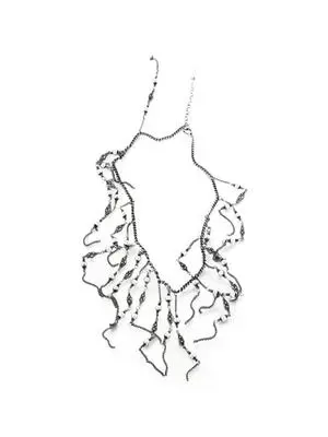 ANN DEMEULEMEESTER Beaded Multi-chain Necklace - Silver
