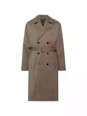 LARDINI Double-breasted Belted Coat