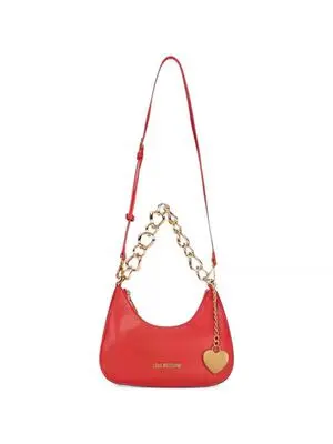 Moschino Chain-link Heart-charm Shoulder Bag