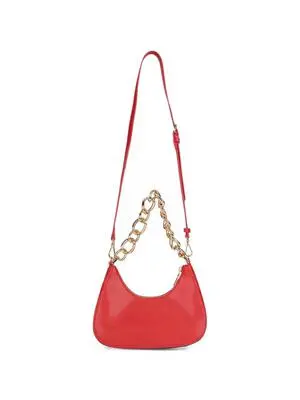 Moschino Chain-link Heart-charm Shoulder Bag