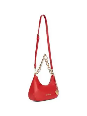 Moschino Chain-link Heart-charm Shoulder Bag