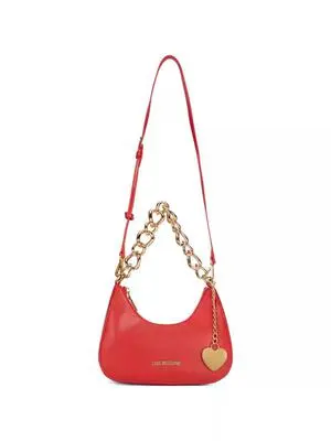 Moschino Chain-link Heart-charm Shoulder Bag - Red