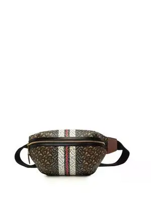Burberry 2018-2026 Tb Monogram E Canvas Stripe Sonny Belt Bag