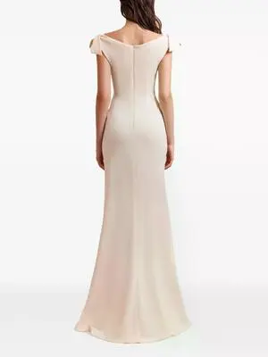 GEMY MAALOUF Draped-detail Side-slit Dress
