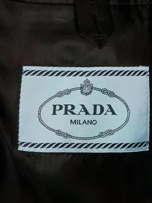 Prada Embellished Triangle Logo Plaque Jacket