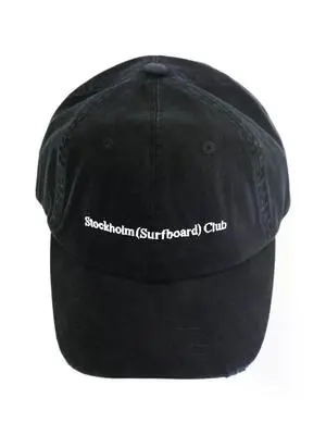 STOCKHOLM SURFBOARD CLUB Logo-embroidered Distressed Baseball Cap