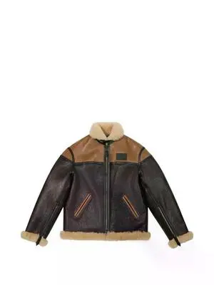 Kenzo Flying Boke Shearling Jacket - Brown