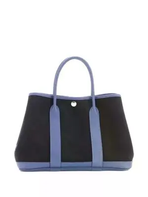 Hermès Garden Party Toile And Leather 30 Tote Bag - Black