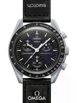 SWATCH X Omega Bioceramic Moon Mission To The Moon 42mm Watch - Black