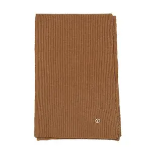 BEL CASHMERE Cashmere Ribbed Scarf Camel - Brown