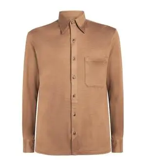 Isaia Silk Jersey Shirt