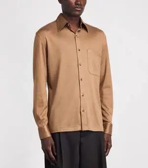 Isaia Silk Jersey Shirt