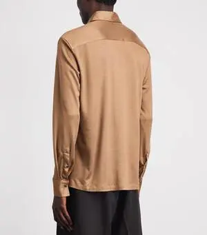 Isaia Silk Jersey Shirt