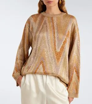 Missoni Zigzag Sequined Lame Sweater