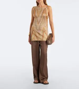 Missoni Zigzag Sequined Lame Top
