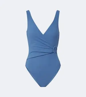 KARLA COLLETTO Lola Gathered Swimsuit - Blue