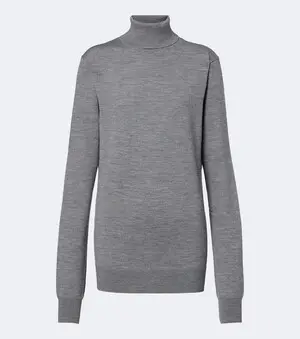 THE FRANKIE SHOP Eve Wool Turtleneck Sweater - Grey