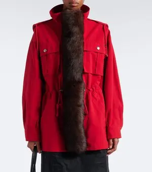 Prada Shearling-trimmed Technical Parka