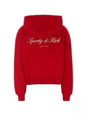 Sporty & Rich Logo-print Zip-up Hoodie