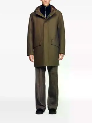 Sandro Hooded Zip-up Parka - Brown