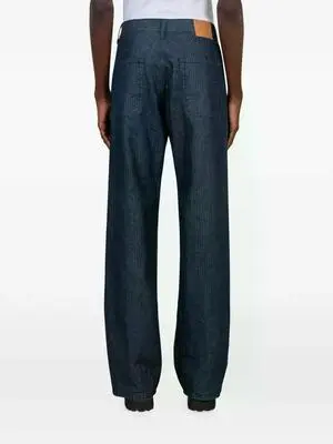 ANOTHER ASPECT Striped Straight-leg Jeans
