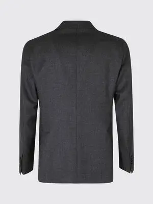 Tagliatore Single-breasted Virgin Wool Blazer With Notch Lapels And Patch Pockets