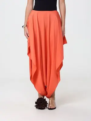 Alaïa Asymmetric Long Skirt In Cady With Elasticated Waist