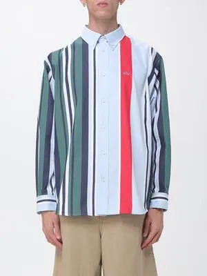 Loewe Striped Cotton Shirt With Button-down Collar And Patch Pocket - Multicolor