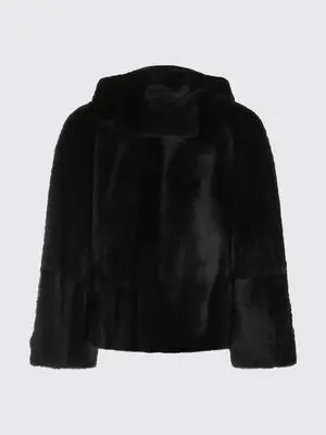 Brunello Cucinelli Short Shearling Jacket With Hood And Nickel-free Monile