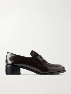 Church's Prudence 45 Velvet-trimmed Leather Loafers - Brown