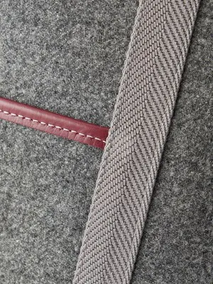 Rue De Verneuil Traversée Large Leather And Webbing-trimmed Felt Tote