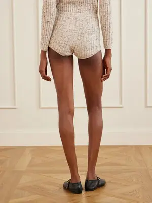 DÔEN Tavia Mélange Wool-blend Shorts