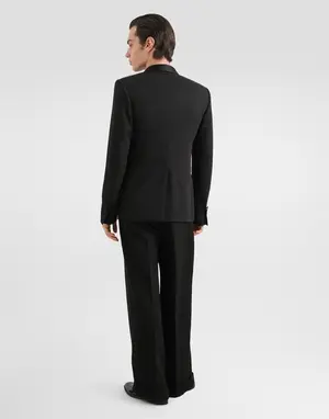 Dolce & Gabbana Double-breasted Tuxedo Jacket In Techno Gabardine Collection