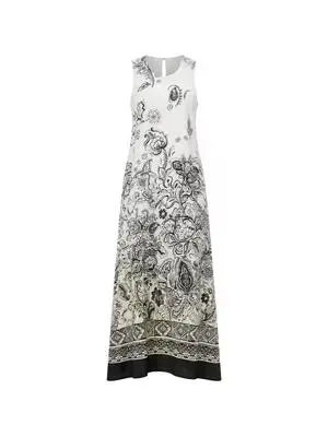 KAOS Paisley-print Sleeveless Midi Dress