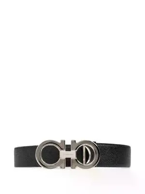 FERRAGAMO Gancini Reversible Belt Set - Black