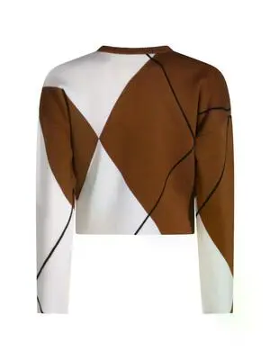 Max Mara Argyle Wool Boxy Sweater