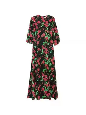 Bernadette Roxette Floral-print Maxi Dress - Black