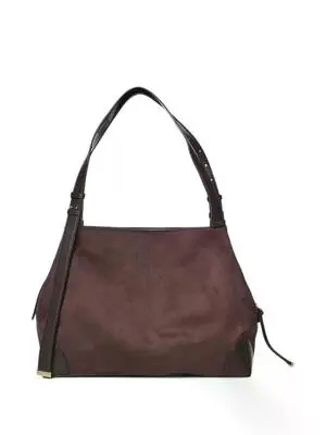 Armani Exchange Suede-effect Logo-print Tote Bag