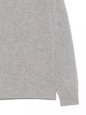 CENERE GB Crew-neck Ribbed-trim Sweater - Grey