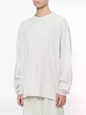 ESSENTIALS Logo-print Long-sleeve T-shirt - Grey