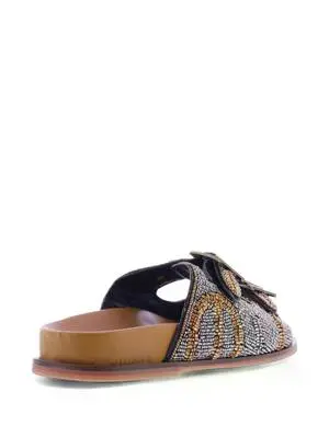 INUOVO Bead-embellished Buckled Sandals